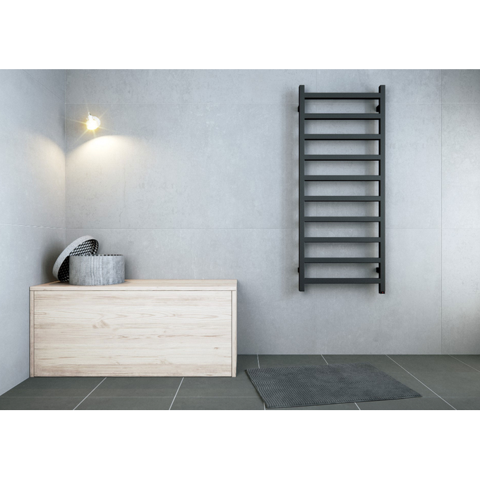 Terma SIMPLE ONE Grzejnik łazienkowy 96x50cm RAL 9005 mat WWSIE096050 ...