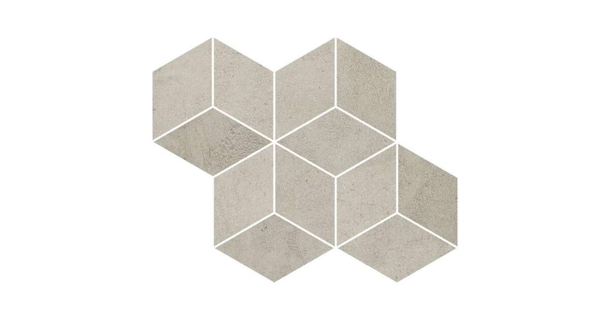 Paradyż Pure city grys mozaika prasowana romb hexagon 20,4x23,8 cm ...