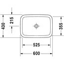 Umywalka wpuszczana w blat 60x43cm DuraStyle Duravit 0372600000 - sklep ...