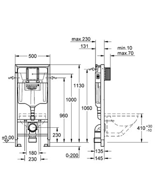 Grohe Stelaż podtynkowy do WC RAPID SL 2w1 38536001 - sklep ...