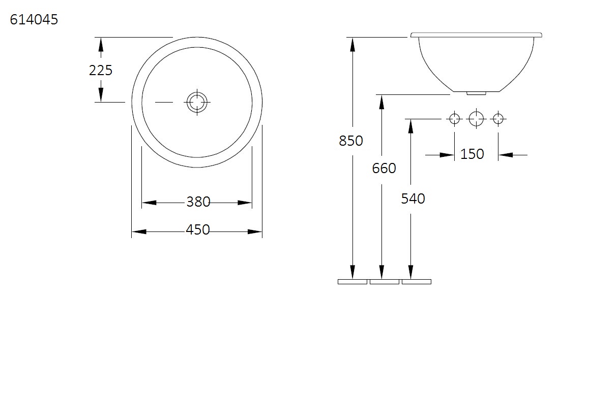 Villeroy&Boch Loop&Friends umywalka wpuszczana w blat 45x45cm 61404501 ...